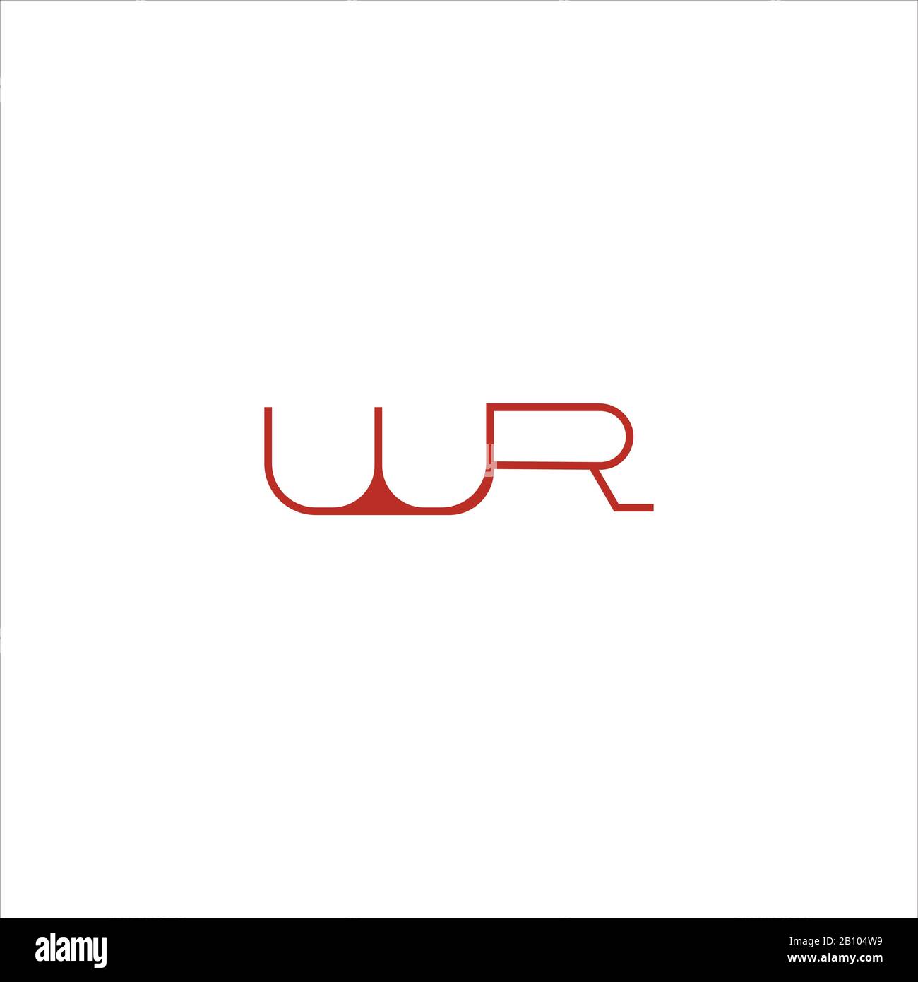 Initial letter wr or rw logo design template Stock Vector Image & Art ...