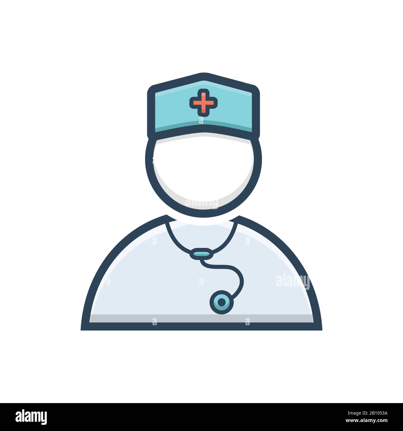 Vector illustration female doctor Cut Out Stock Images & Pictures - Alamy