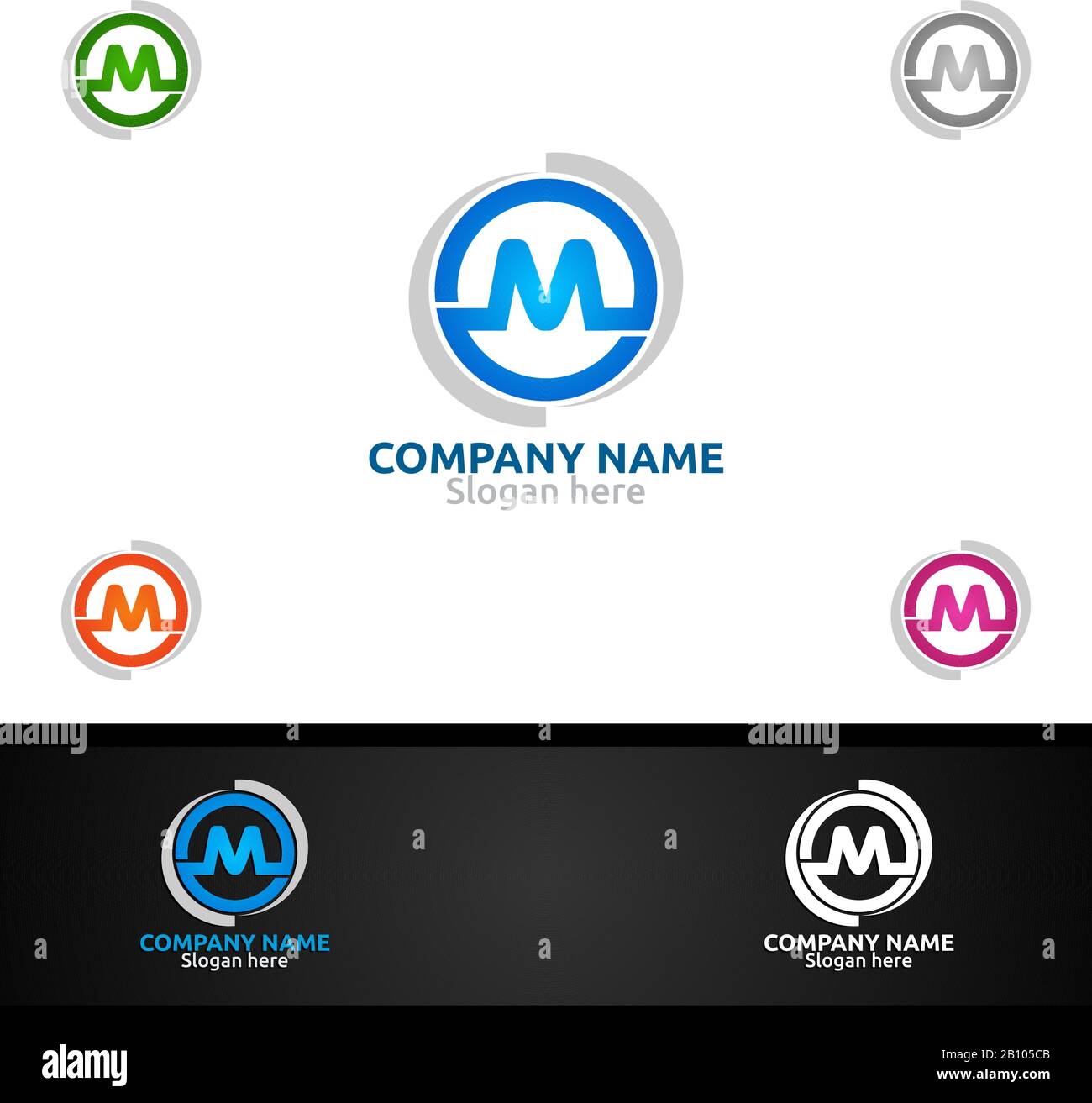 Letter M for Digital Vector Logo, Marketing, Financial, Advisor or ...