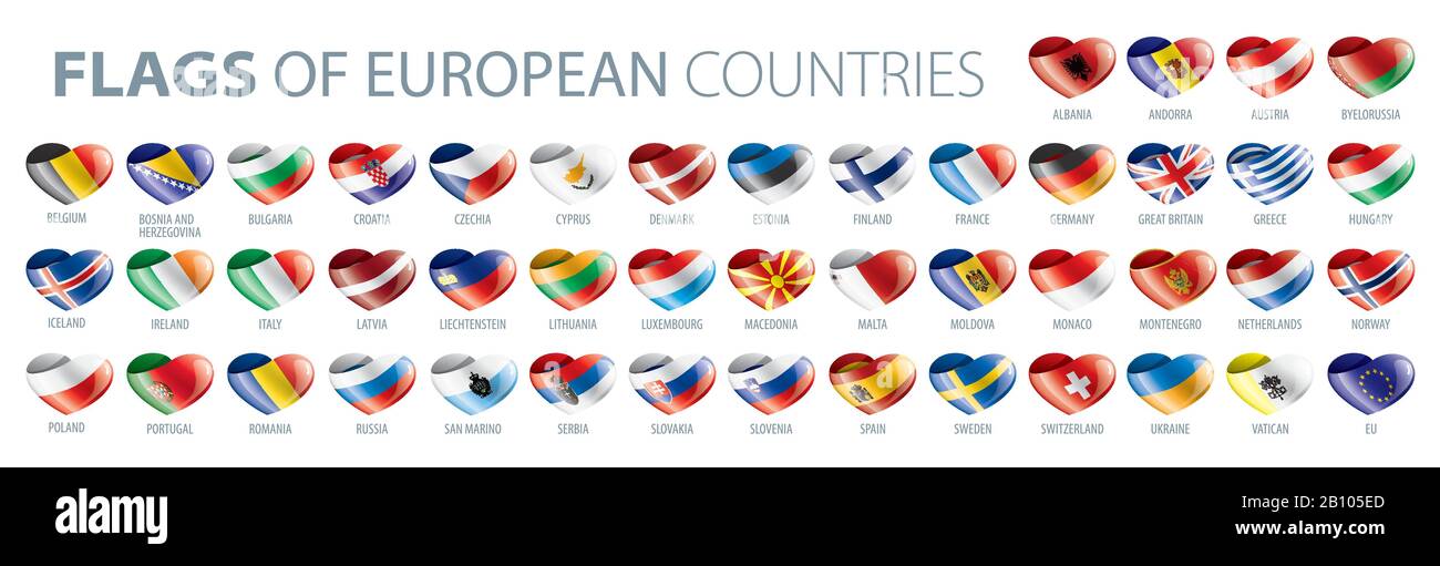 Set of flags of Europe. Vector illustration Stock Vector Image & Art ...