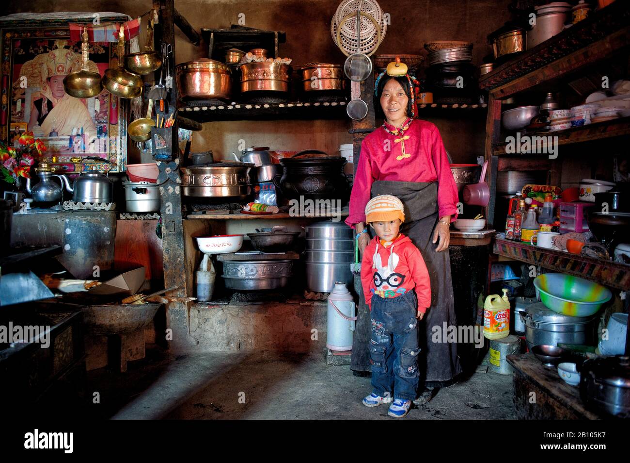The kitchen and its stove is where TIbetans spend most of their time ...