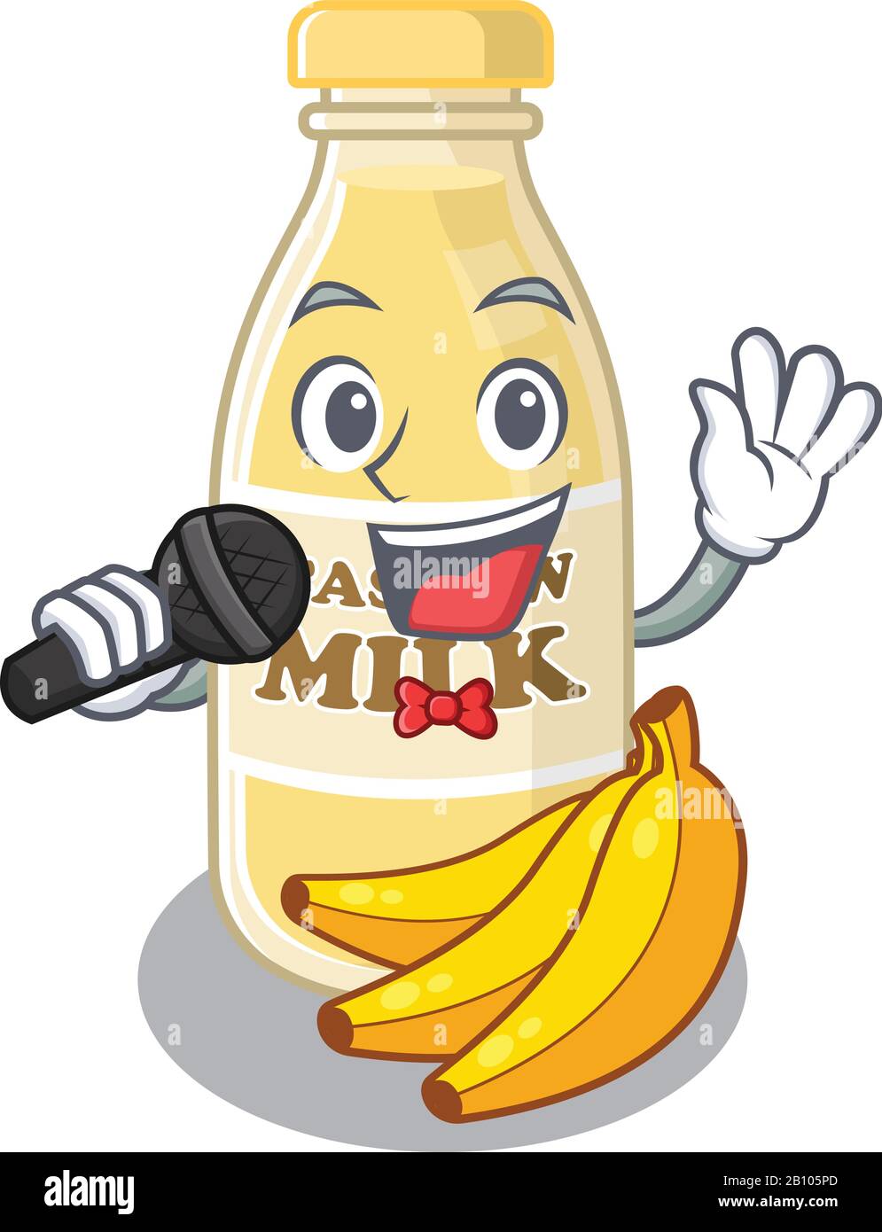 Happy cashew milk singing on a microphone Stock Vector Image & Art - Alamy