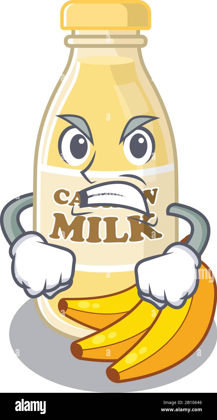 Cashew milk cartoon character style having angry face Stock Vector ...