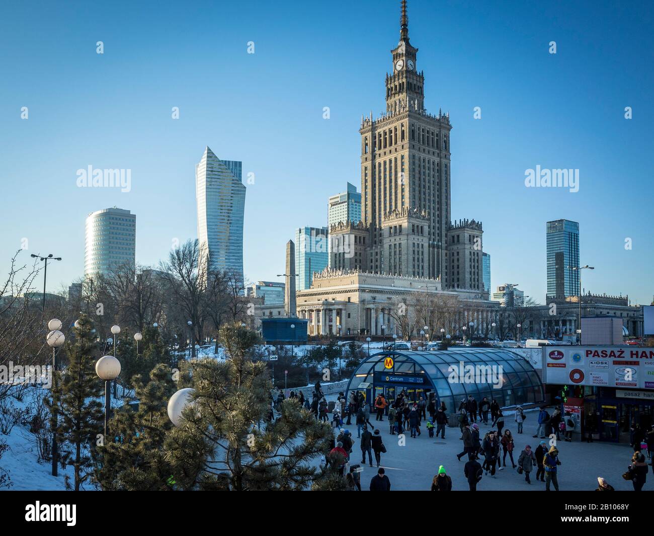 Metro station Centrum, Palace of Culture, Warsaw, Poland Stock Photo ...