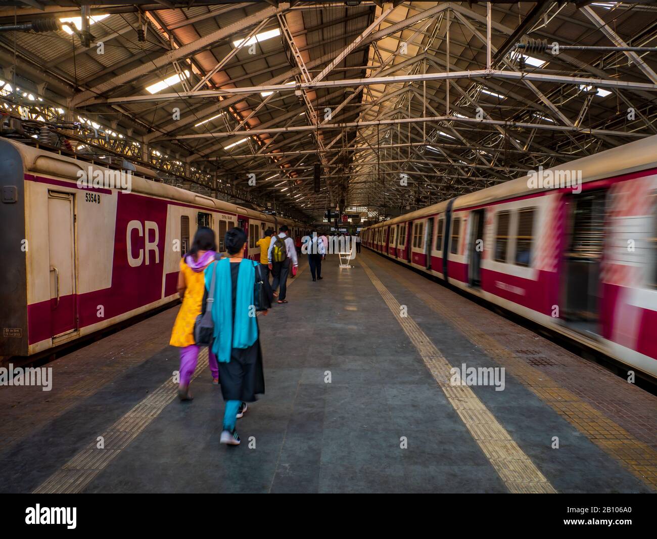Mumbai, India - December 18, 2019 : Mumbai Suburban Railway, one of the ...