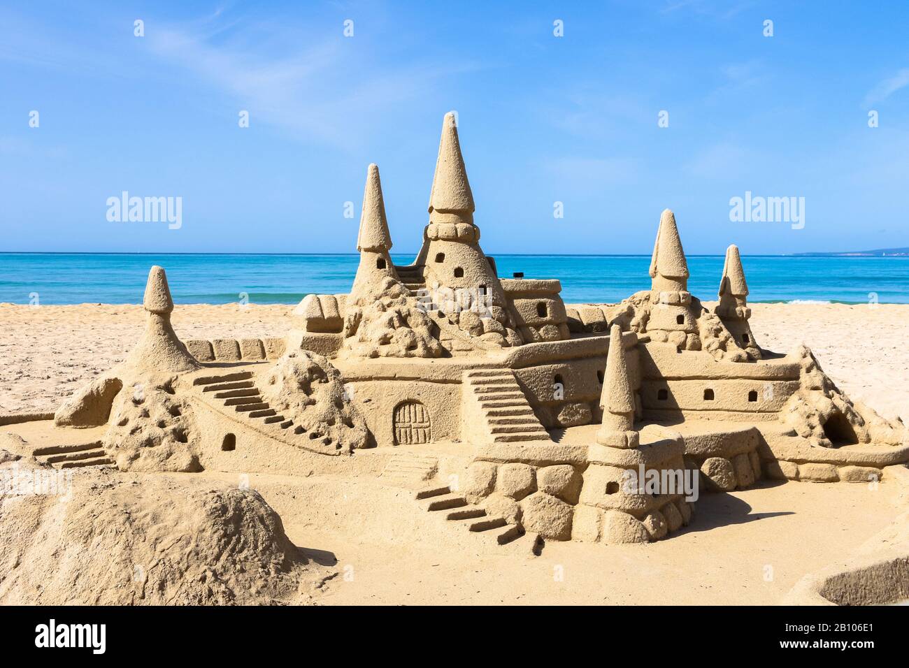 sand castle on the beach Stock Photo - Alamy