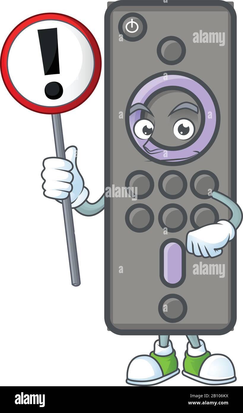 Cartoon character design of remote control TV rise up a broad Stock ...