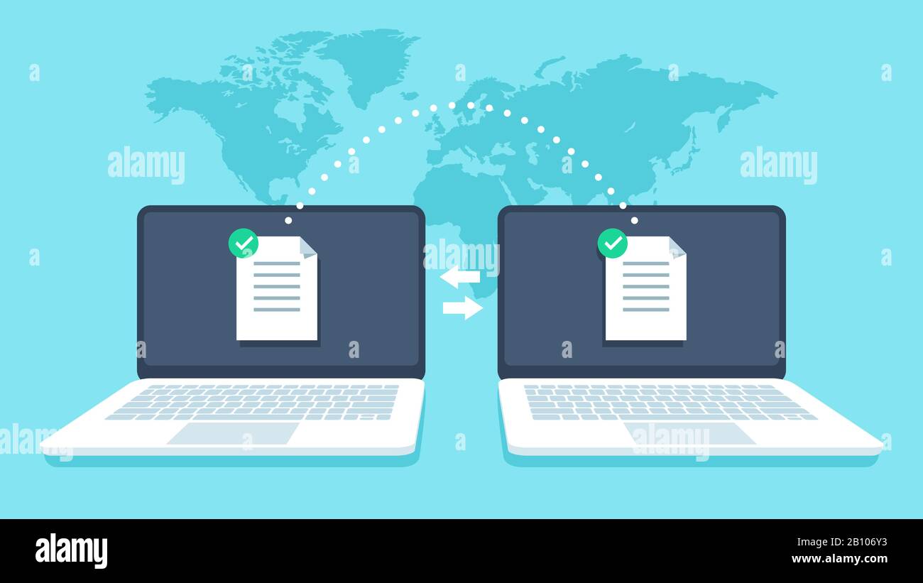 Exchanging notebooks Stock Vector Images - Alamy