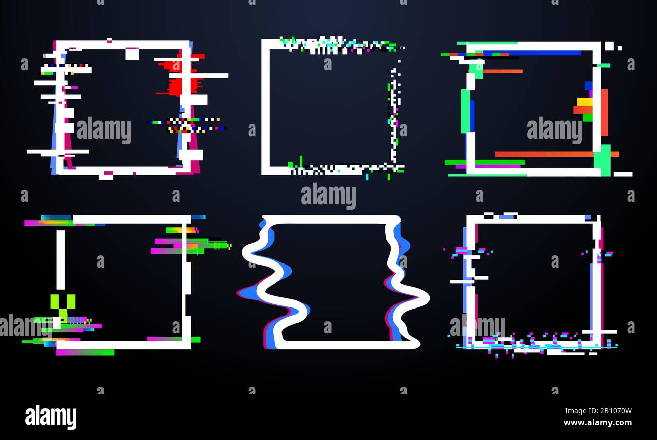 Colorful signal distortion noise Stock Vector Images - Alamy