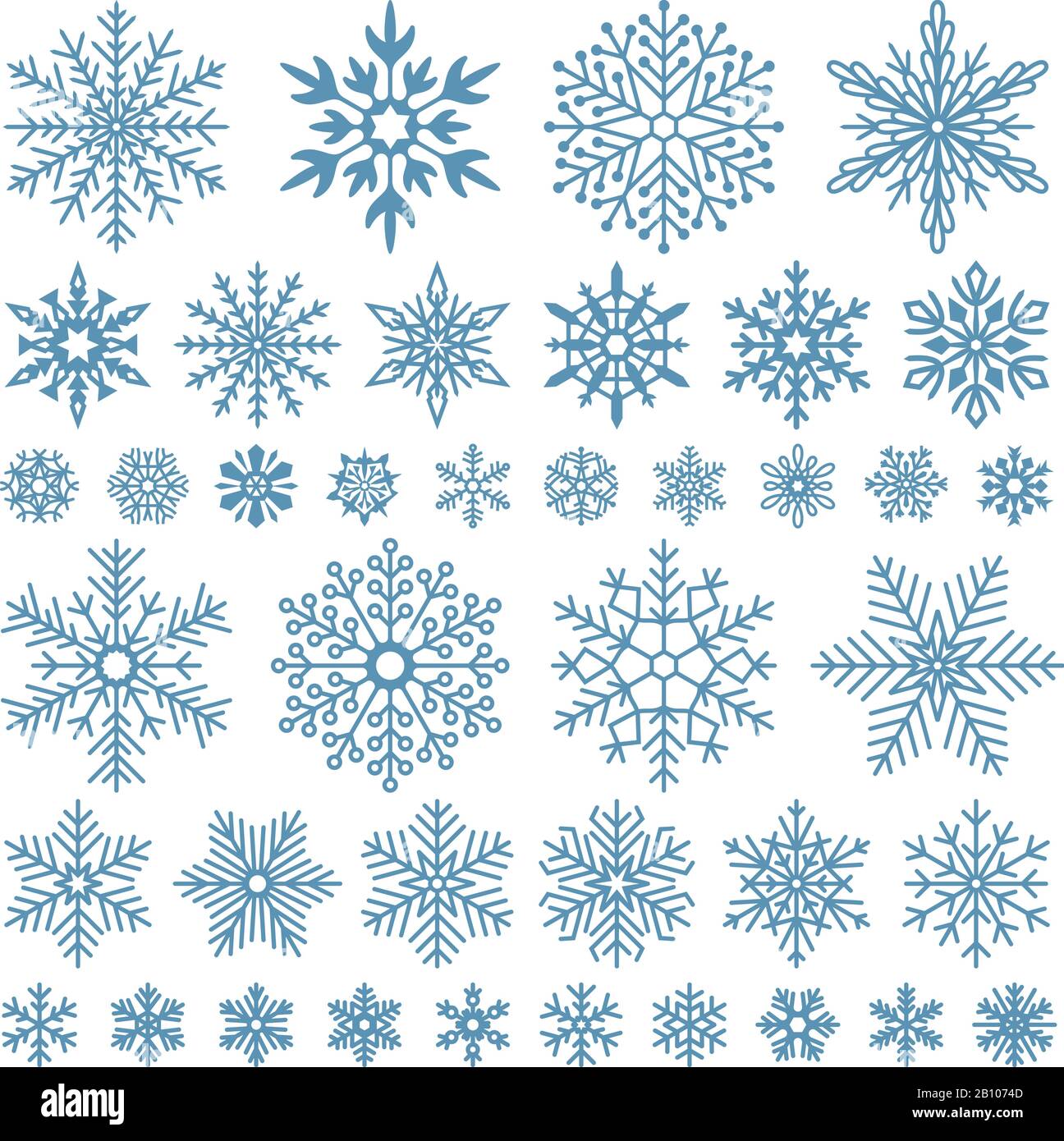 Beautiful snow crystals Stock Vector Images - Alamy