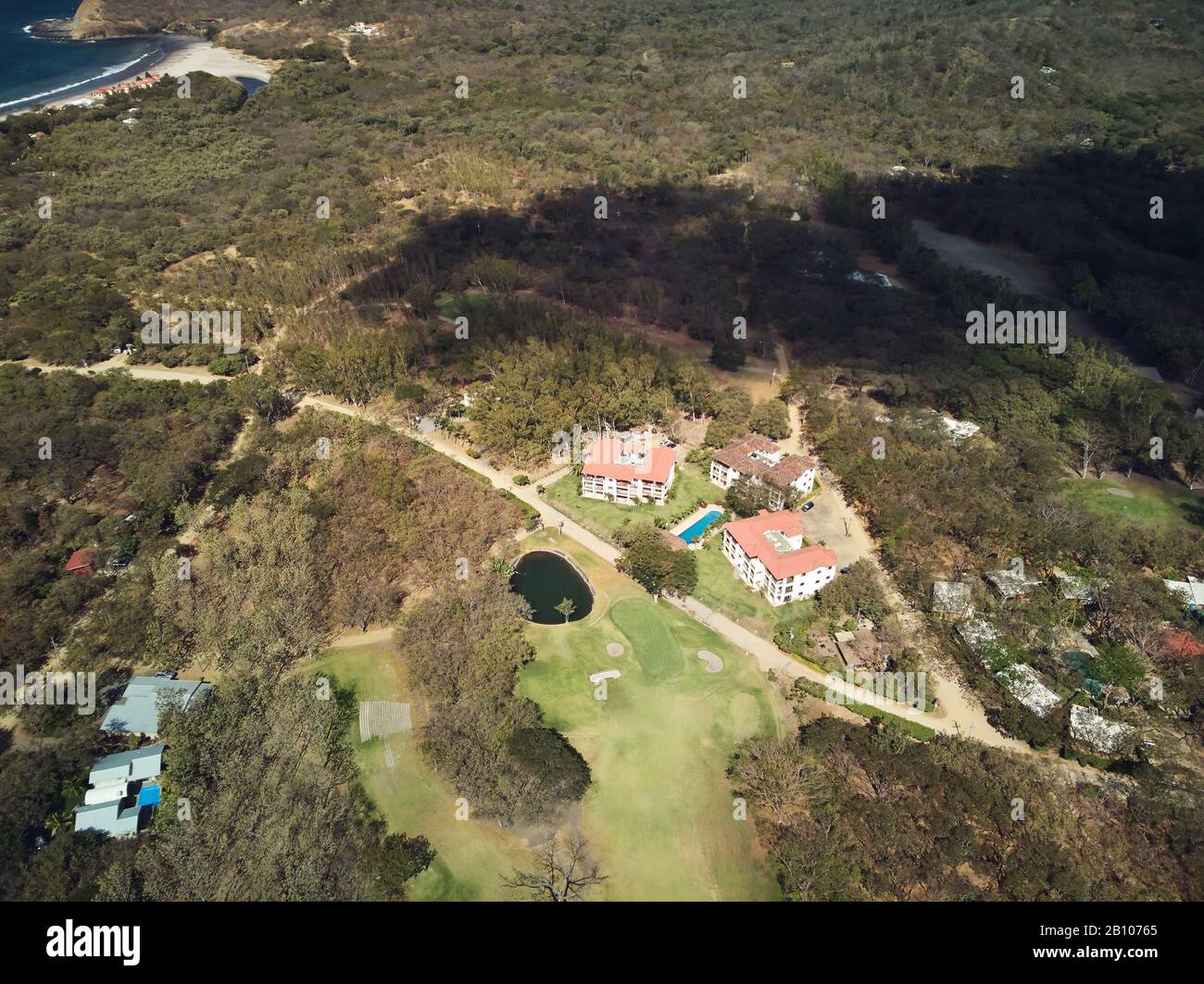 Golf game theme. Green fields above top view Stock Photo - Alamy