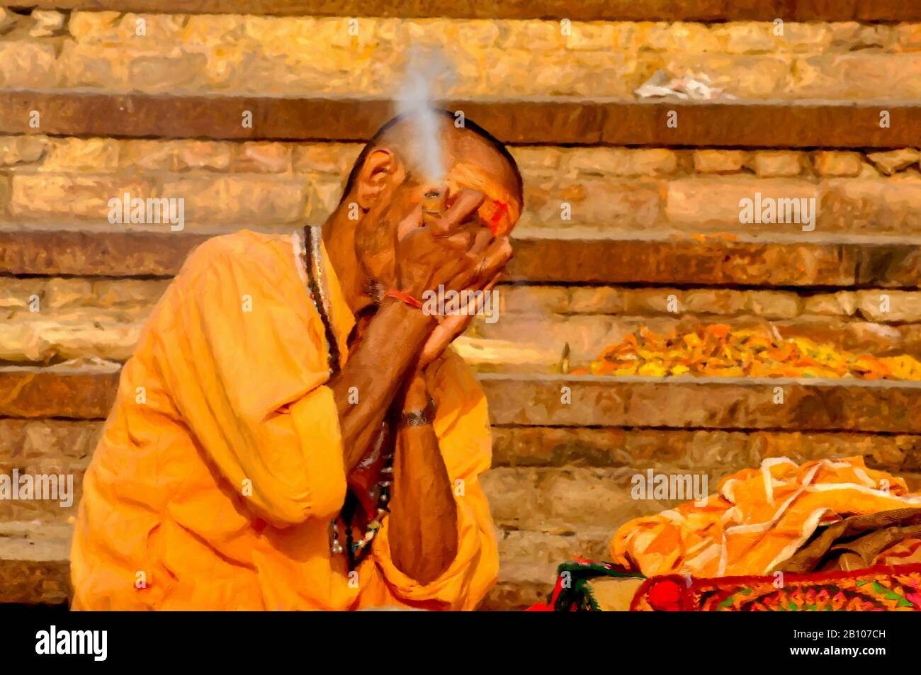 Digital Paintings: Naga Sadhu-7 Digital painting of a Naga Sadhu ...