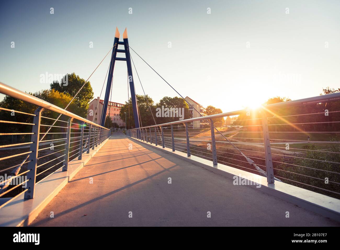 Bridge over the river Gera in Erfurt Stock Photo - Alamy
