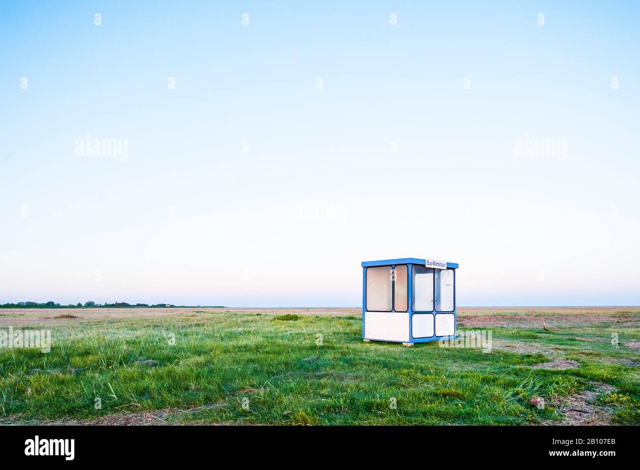 Stop house on the beach of St. Peter Ording on the North Sea Stock ...