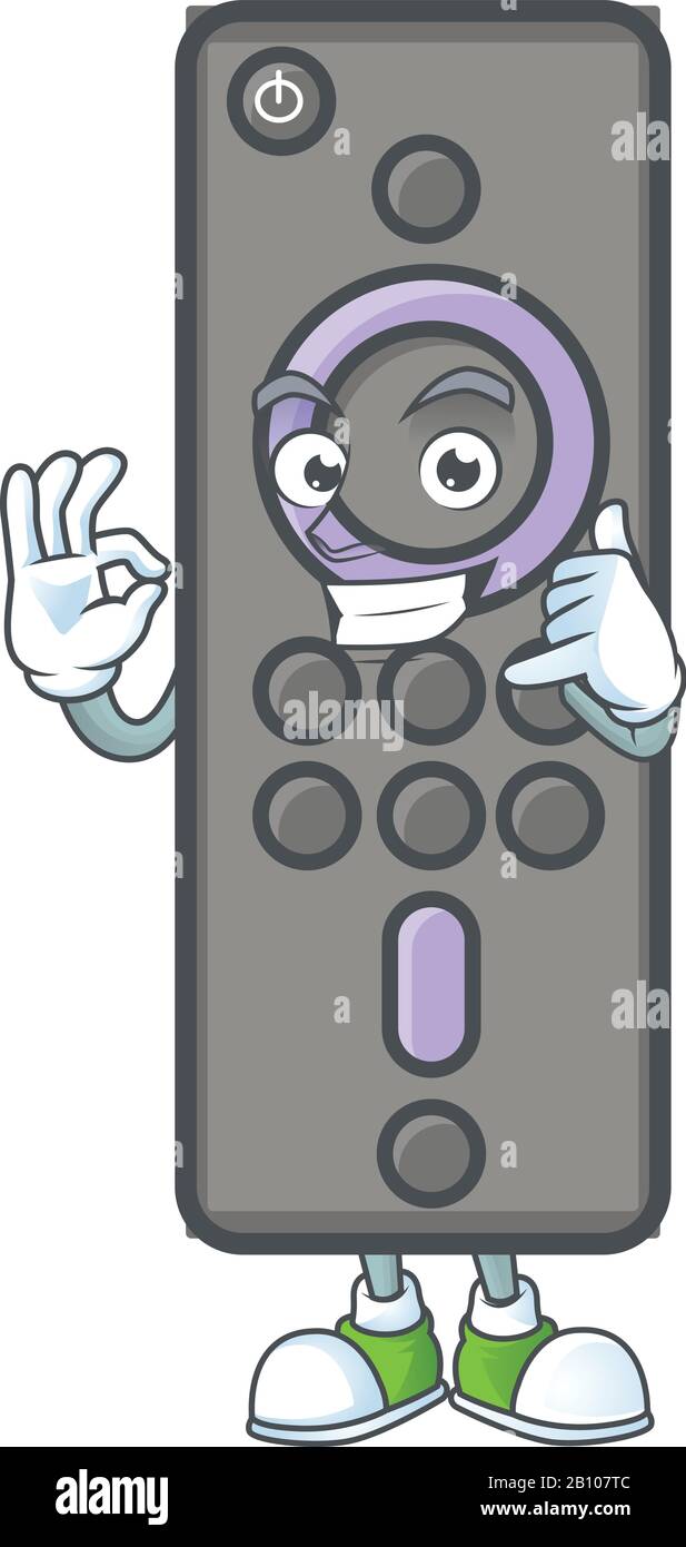 Call me funny remote control TV mascot picture style Stock Vector Image ...