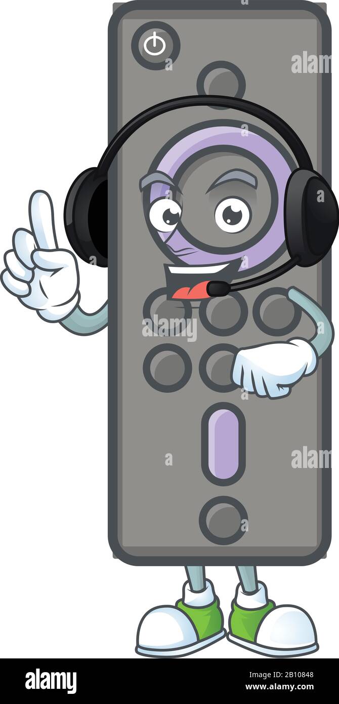 Sweet remote control TV cartoon character design speaking on a ...