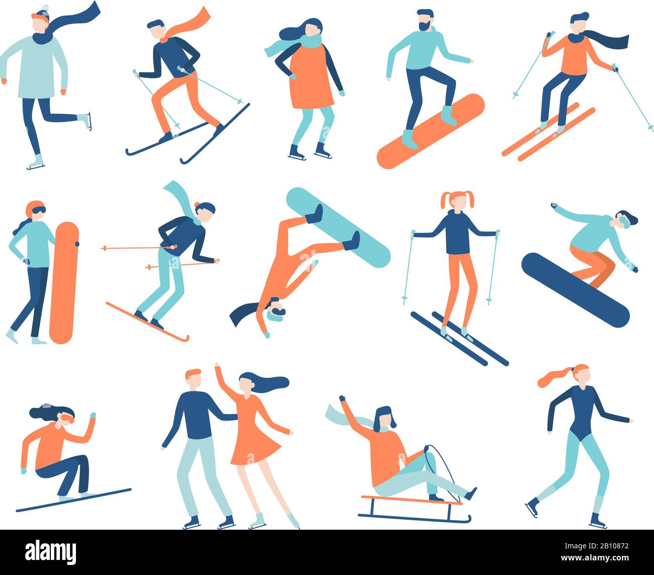 Group people ski snowboard resort Stock Vector Images - Alamy