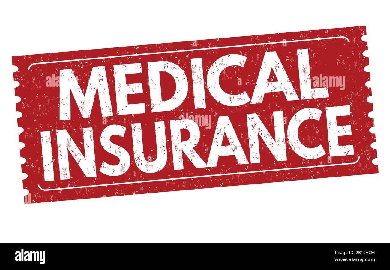 Medical insurance sign or stamp on white background, vector ...