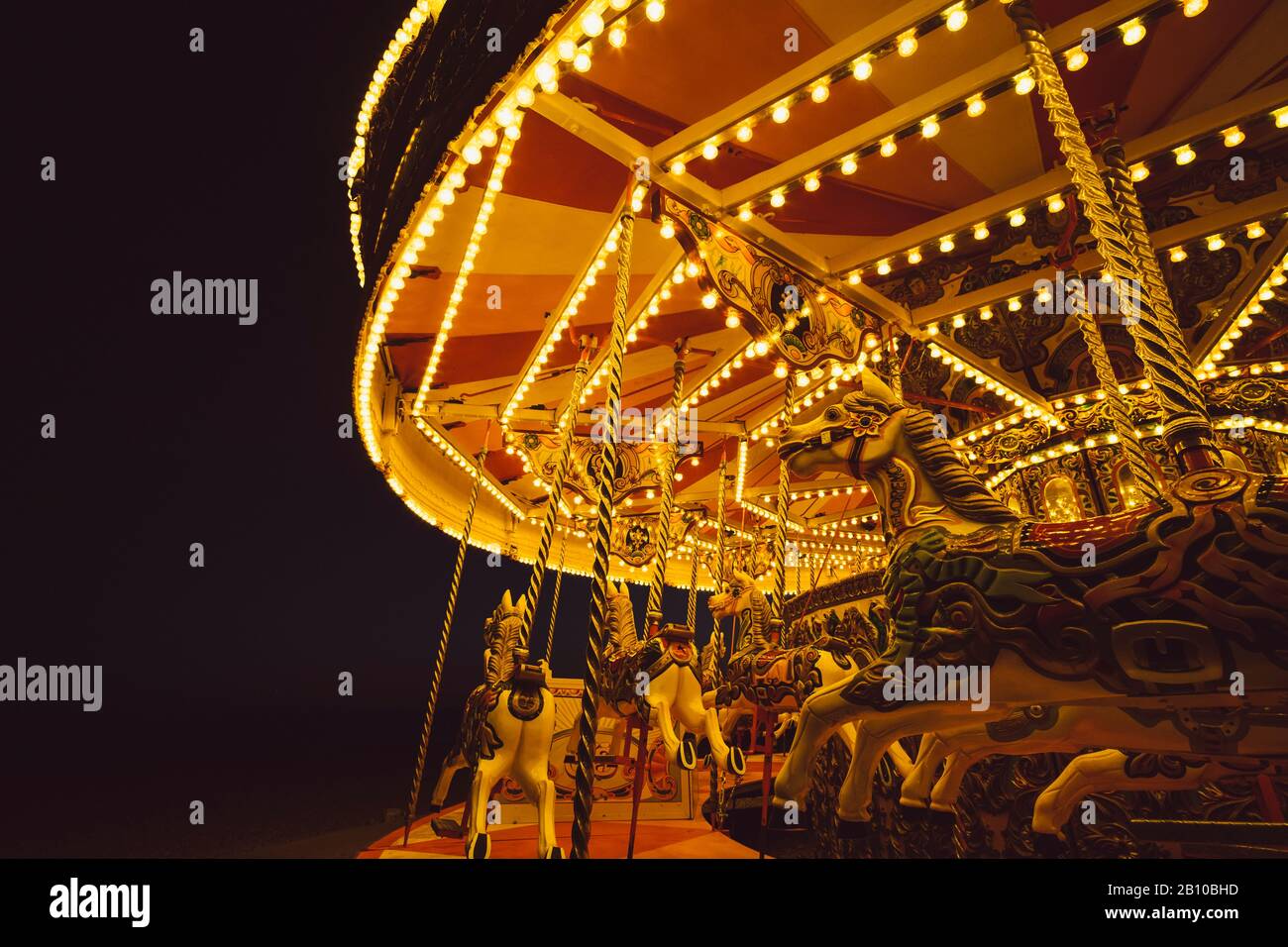 Carousel on Brighton Beach, Brighton, England Stock Photo - Alamy