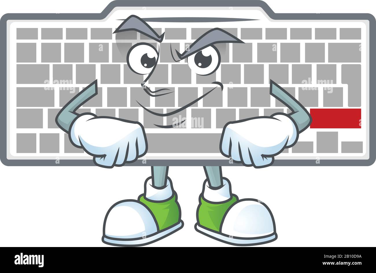 White keyboard mascot icon design style with Smirking face Stock Vector ...