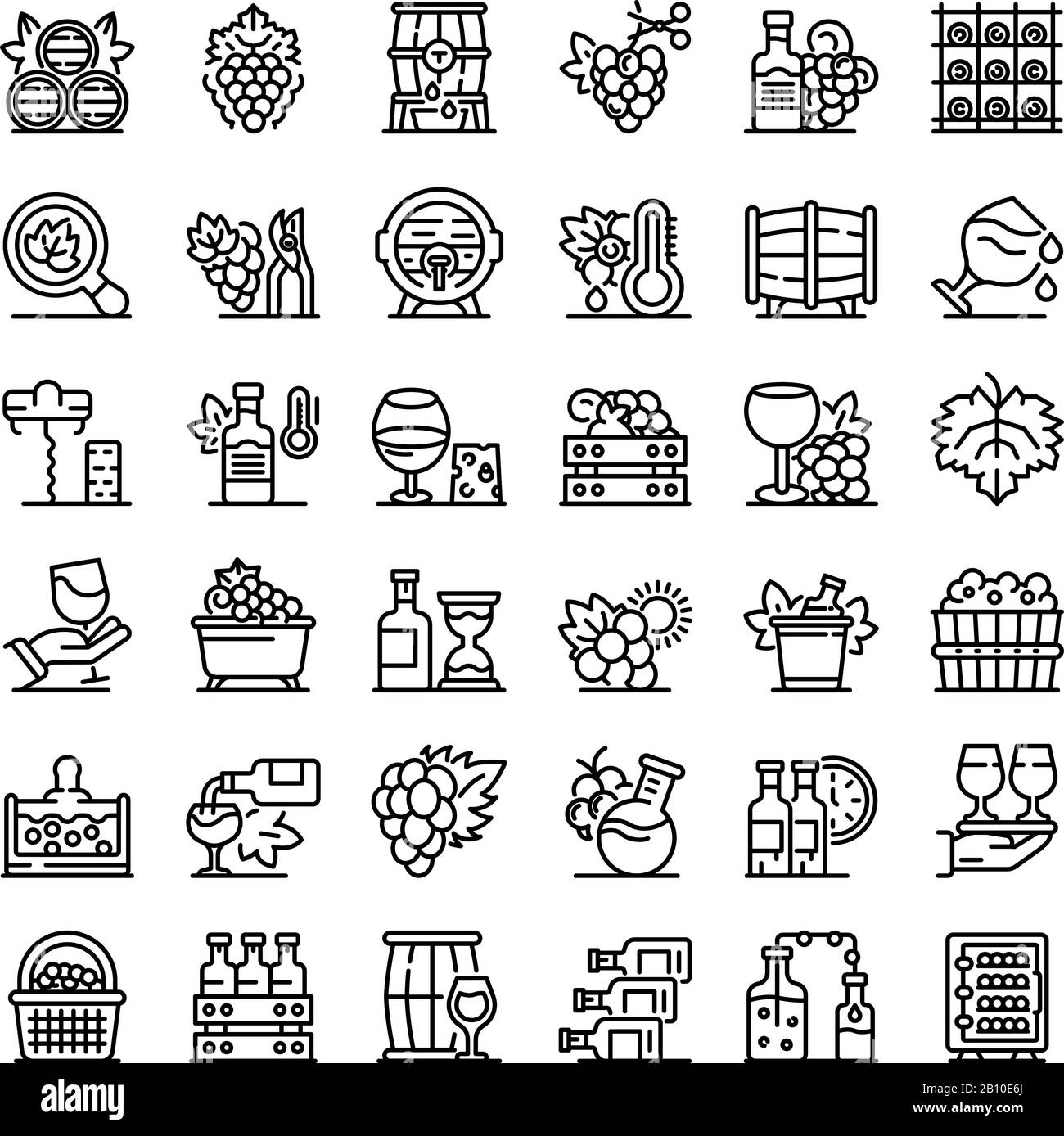 Winemaker icons set, outline style Stock Vector Image & Art - Alamy