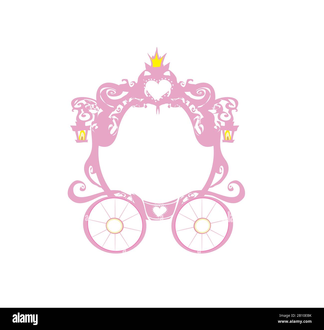 vintage decorative pink carriage frame Stock Vector Image & Art - Alamy