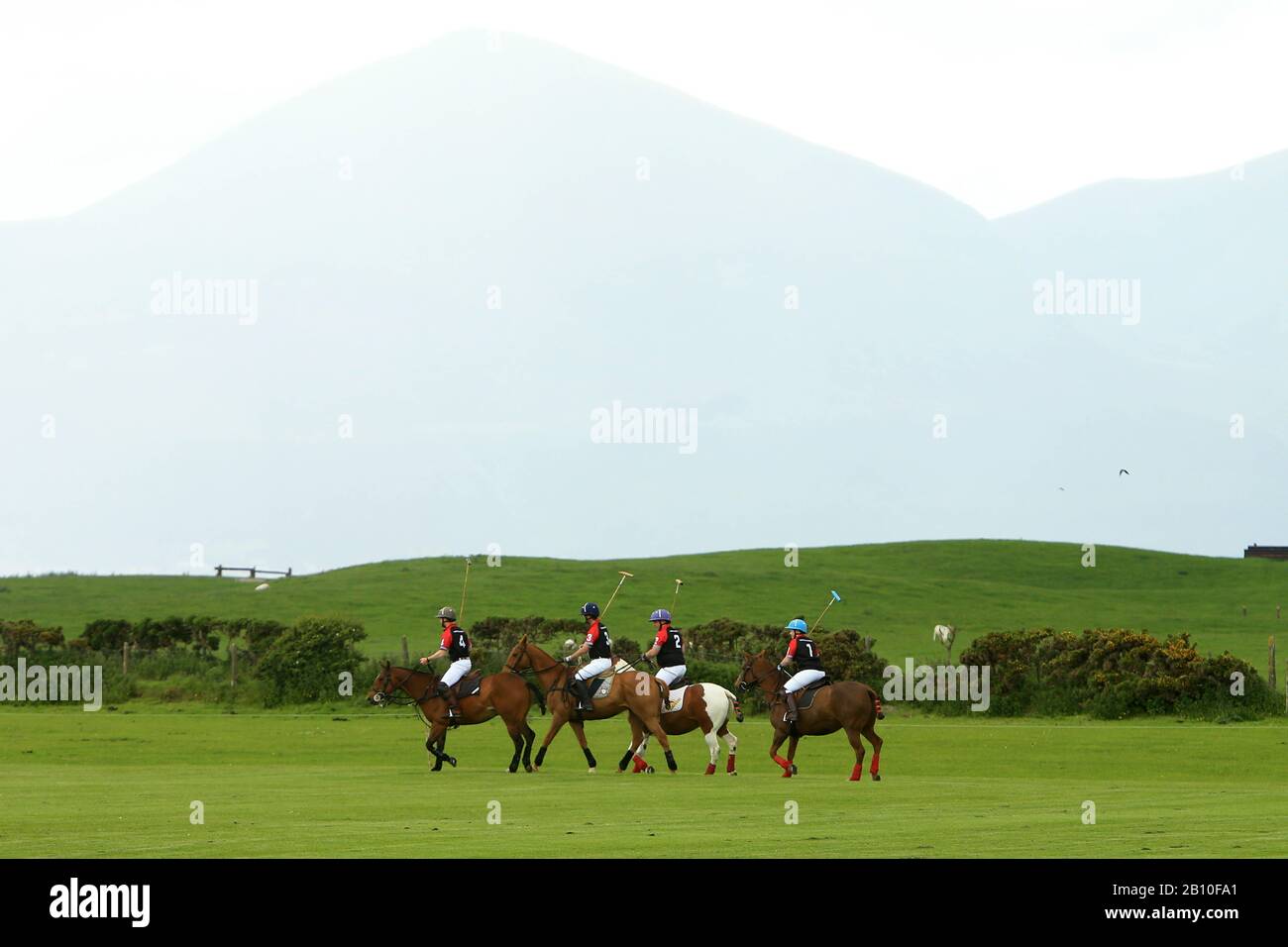 Tyrella House Polo players at Tyrella House, County Down, Monday ...