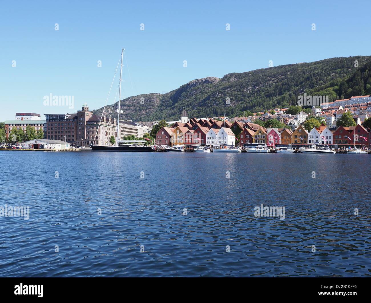 Great townscape of european Bergen city in Norway Stock Photo - Alamy