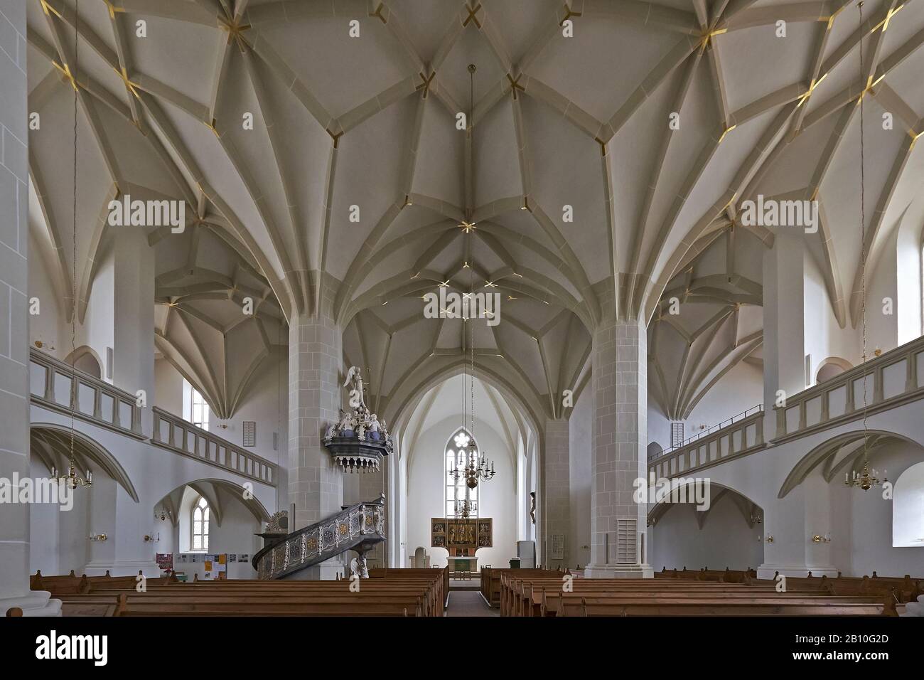 Star vault in the st johannis church in plauen hi-res stock photography ...