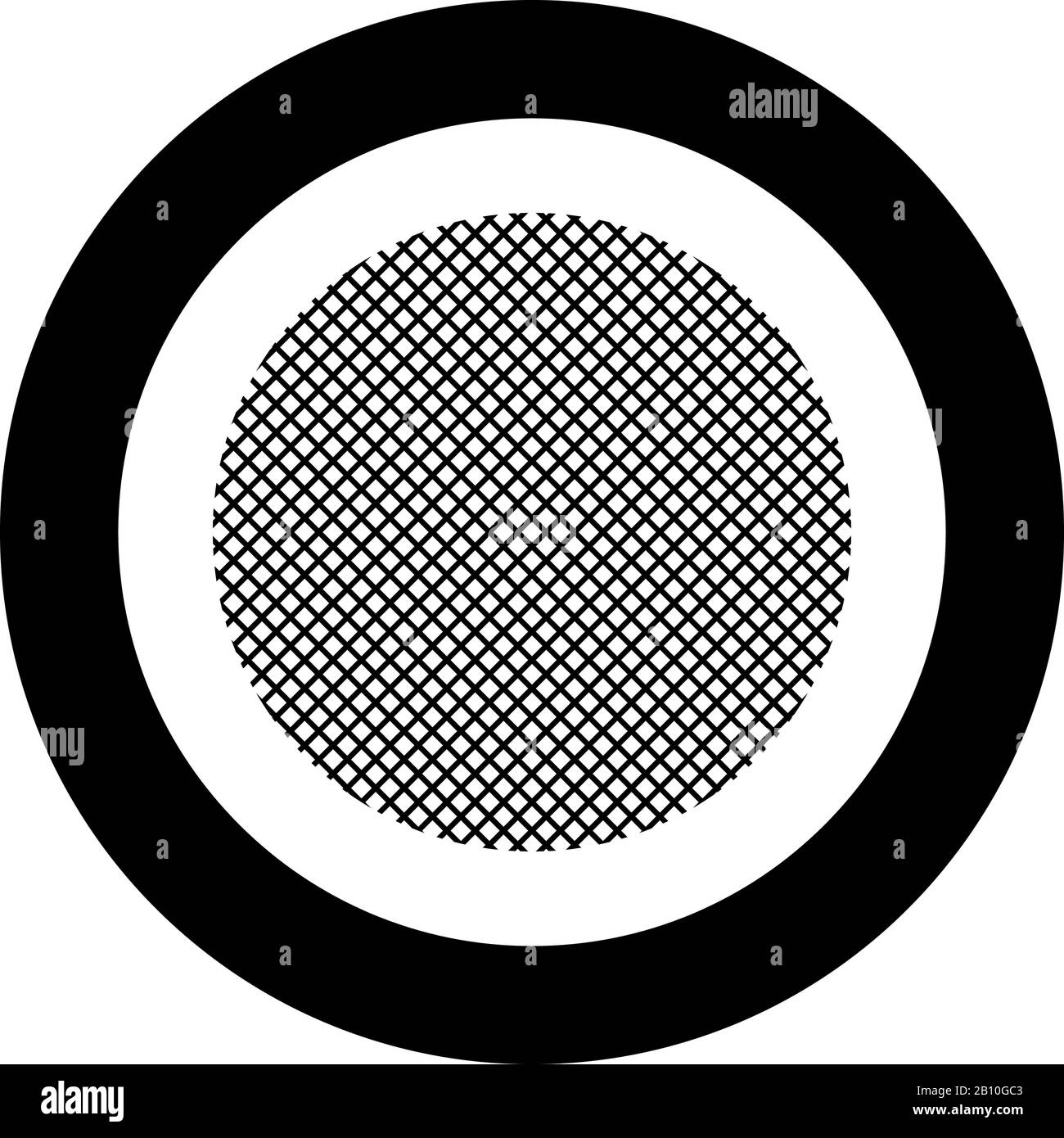 Round filter material icon in circle round black color vector ...