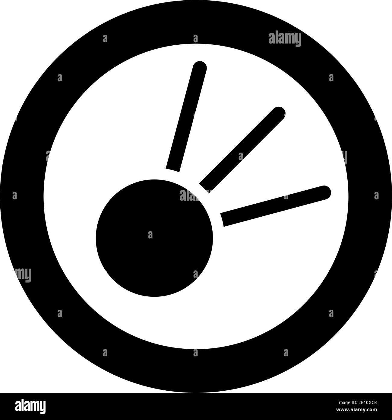 Symbol meteorite icon in circle round black color vector illustration ...