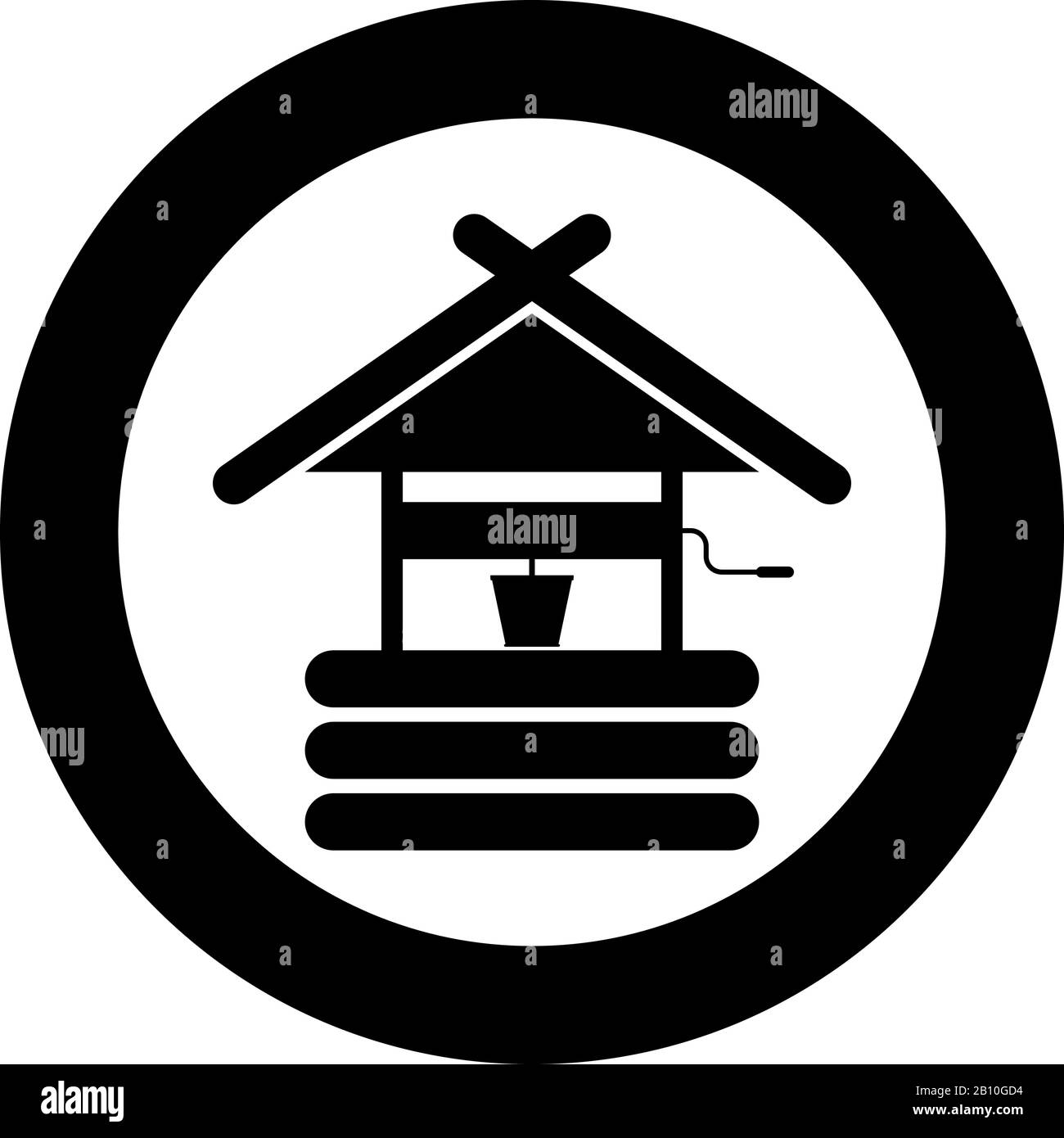 Village well in rural Black and White Stock Photos & Images - Alamy