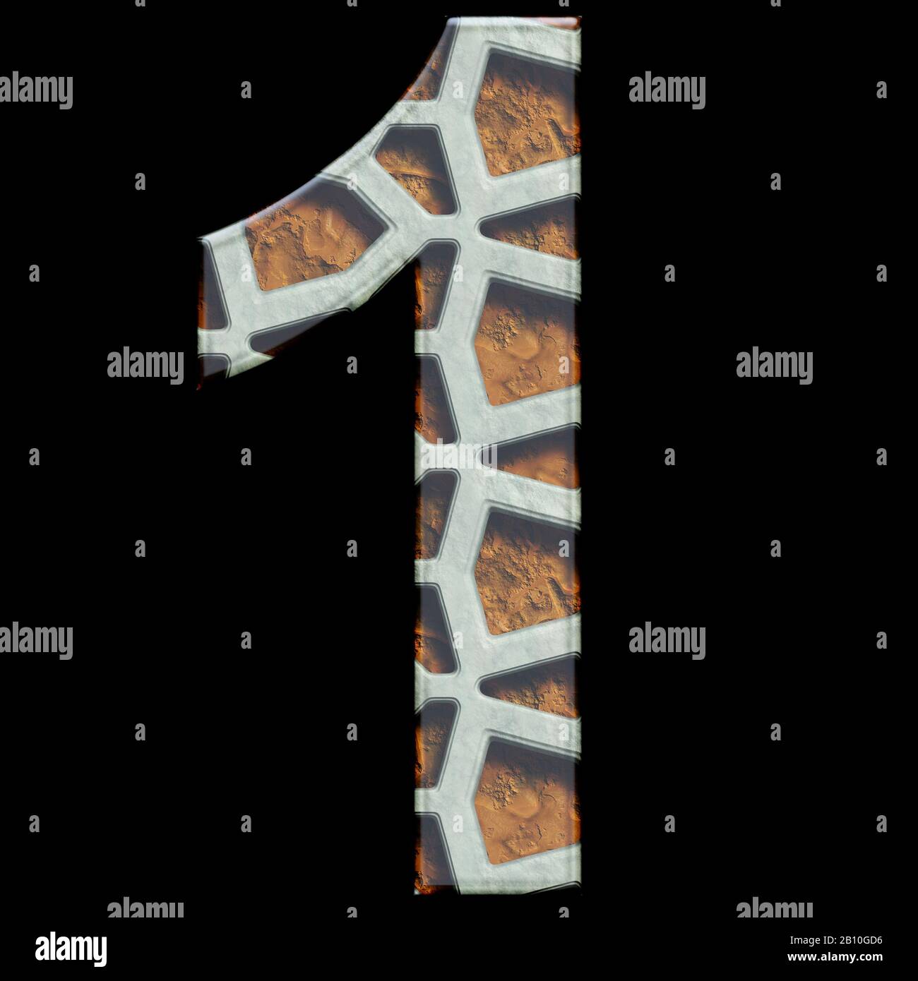 Grate 3D rendering numbers and icons Stock Photo - Alamy