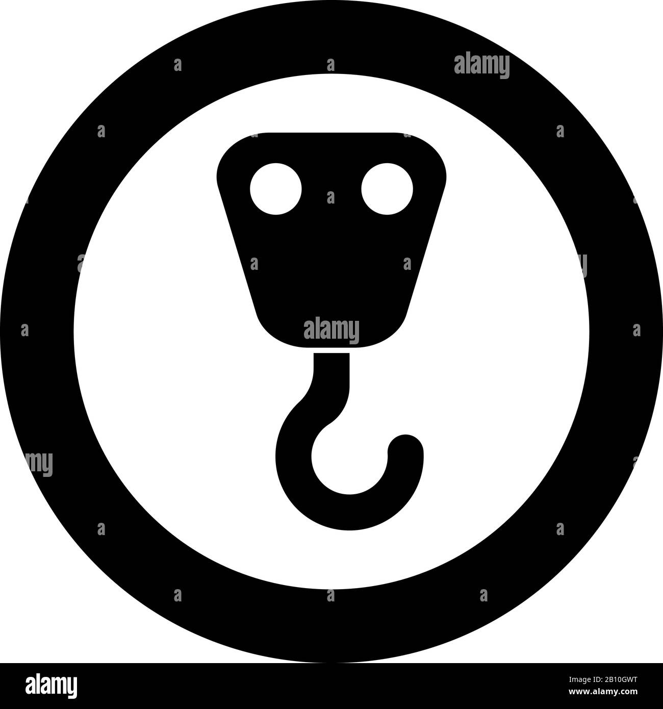 Crane hook for lift load Industrial using Freight concept icon in ...