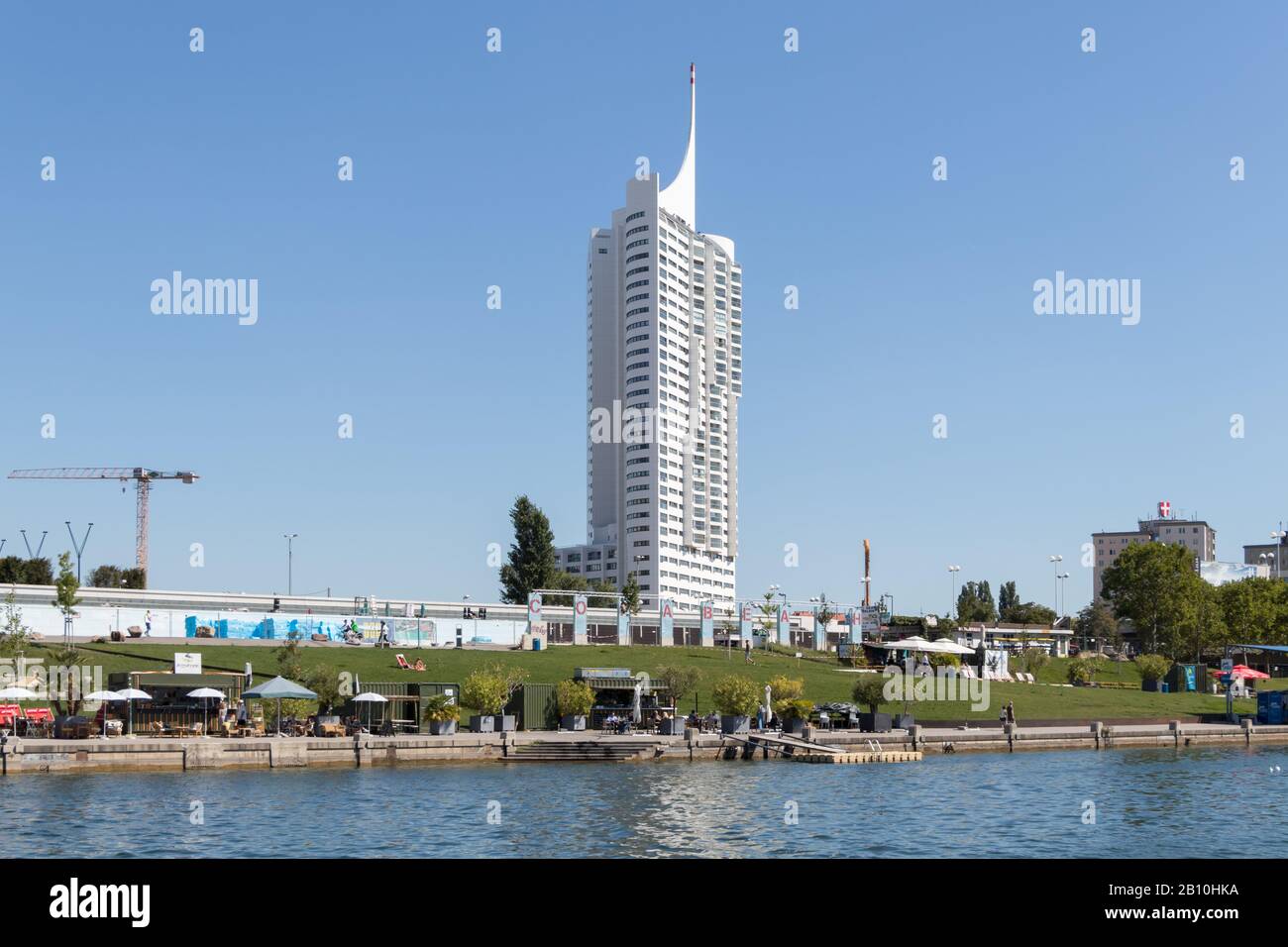 Vienna, Austria - September 4, 2019: Modern business district in the ...