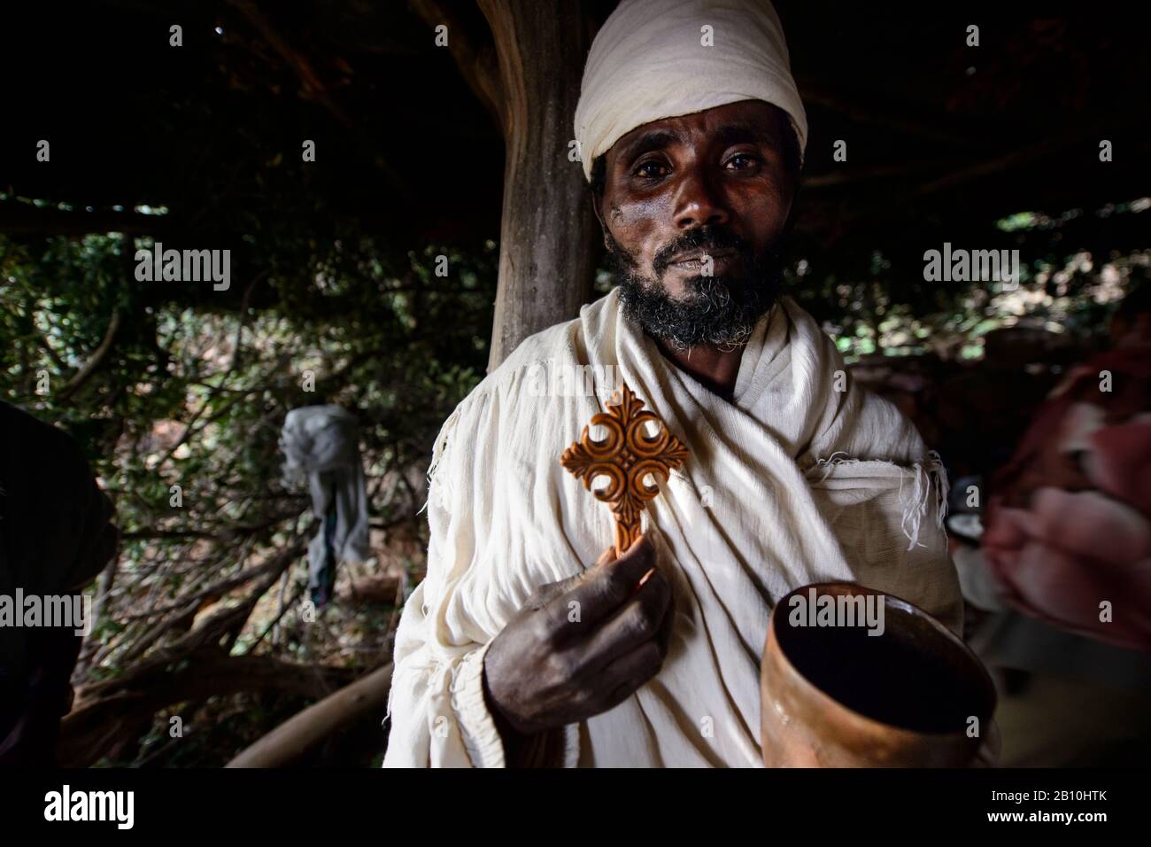 Ethiopian Orthodox Church priest near Abba Yohannes Church, Tigray ...