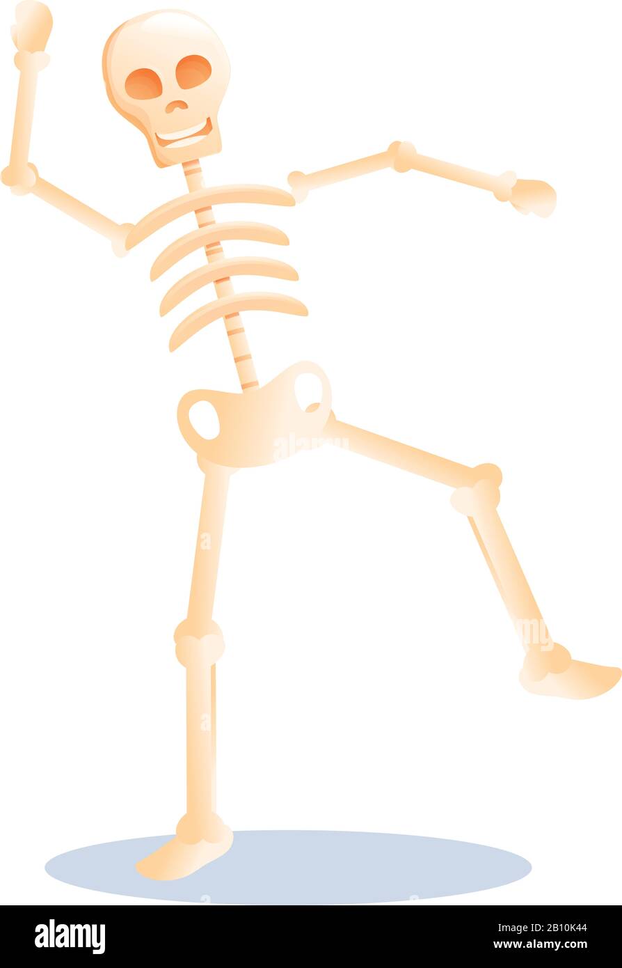 Happy skeleton icon. Cartoon of happy skeleton vector icon for web ...