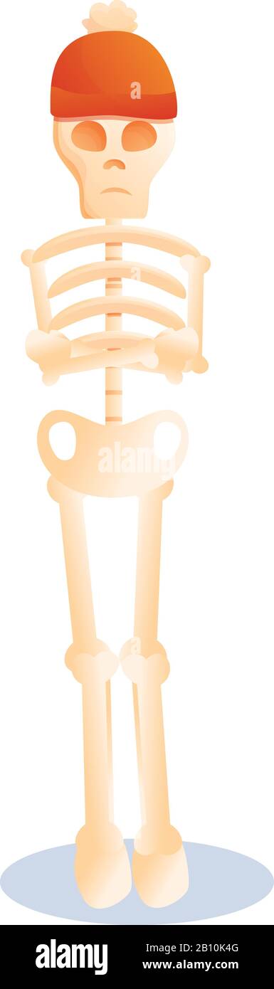 Skeleton winter hat icon. Cartoon of skeleton winter hat vector icon ...