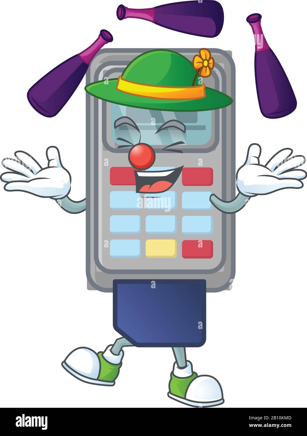 Smart POS machine cartoon character style playing Juggling Stock Vector ...