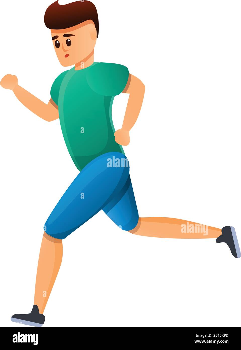 Boy morning running icon. Cartoon of boy morning running vector icon ...