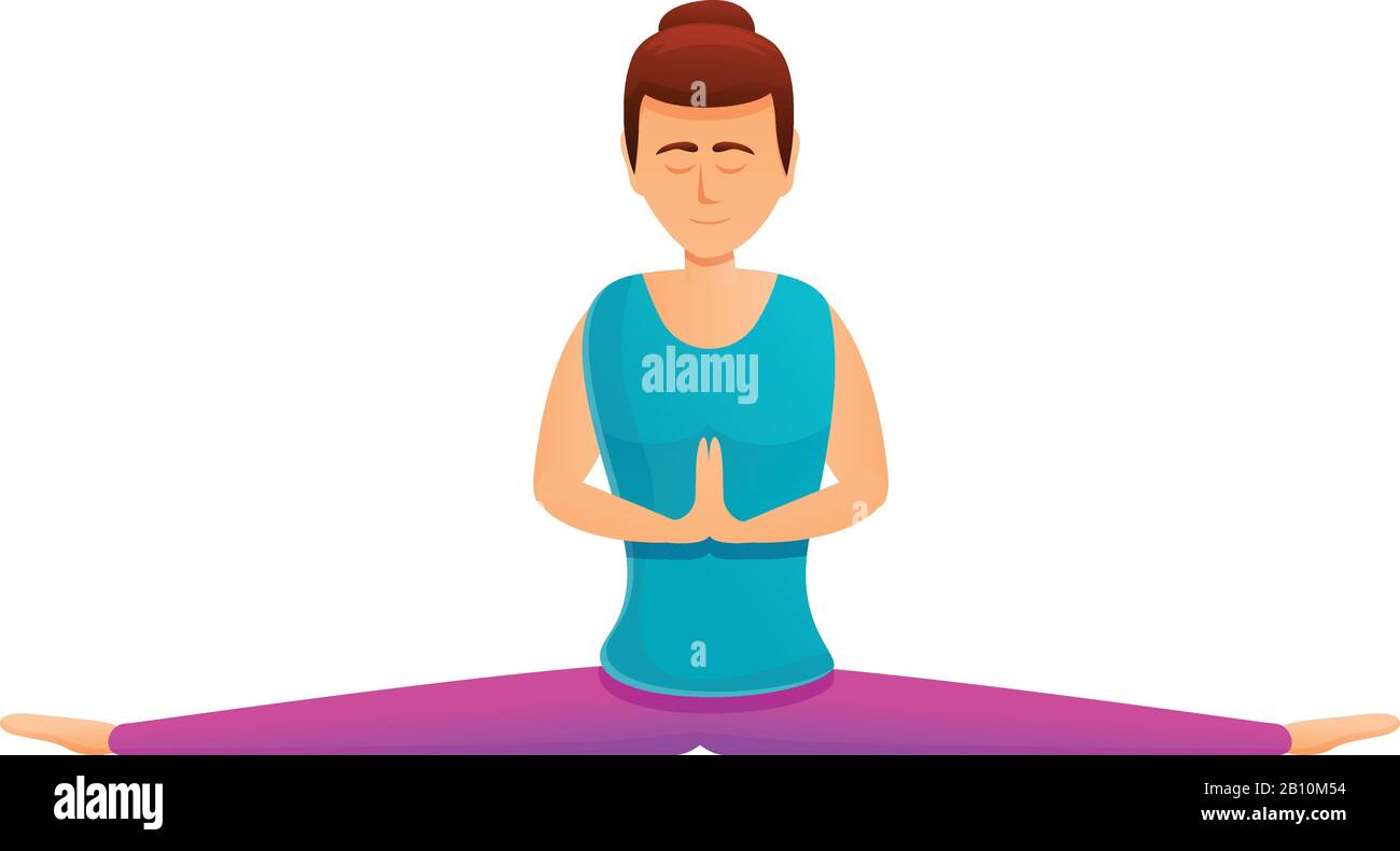 Yoga exercise icon. Cartoon of yoga exercise vector icon for web design ...