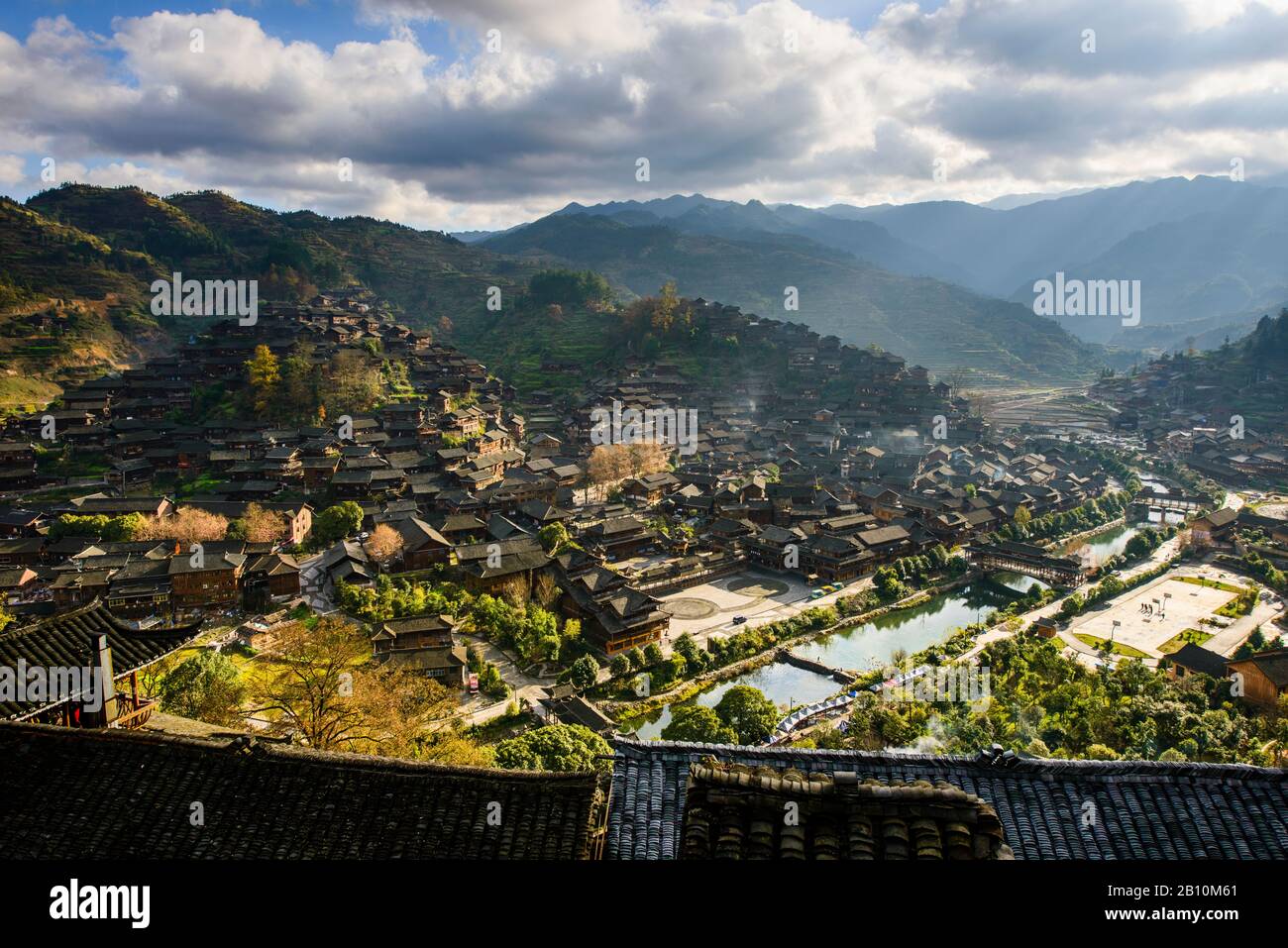 Traditional village of the Miao indigenous people, XiJiang, Guizhou ...
