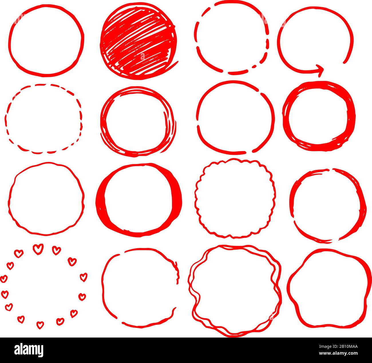 This is a illustration of Handwritten circle variations Stock Vector ...