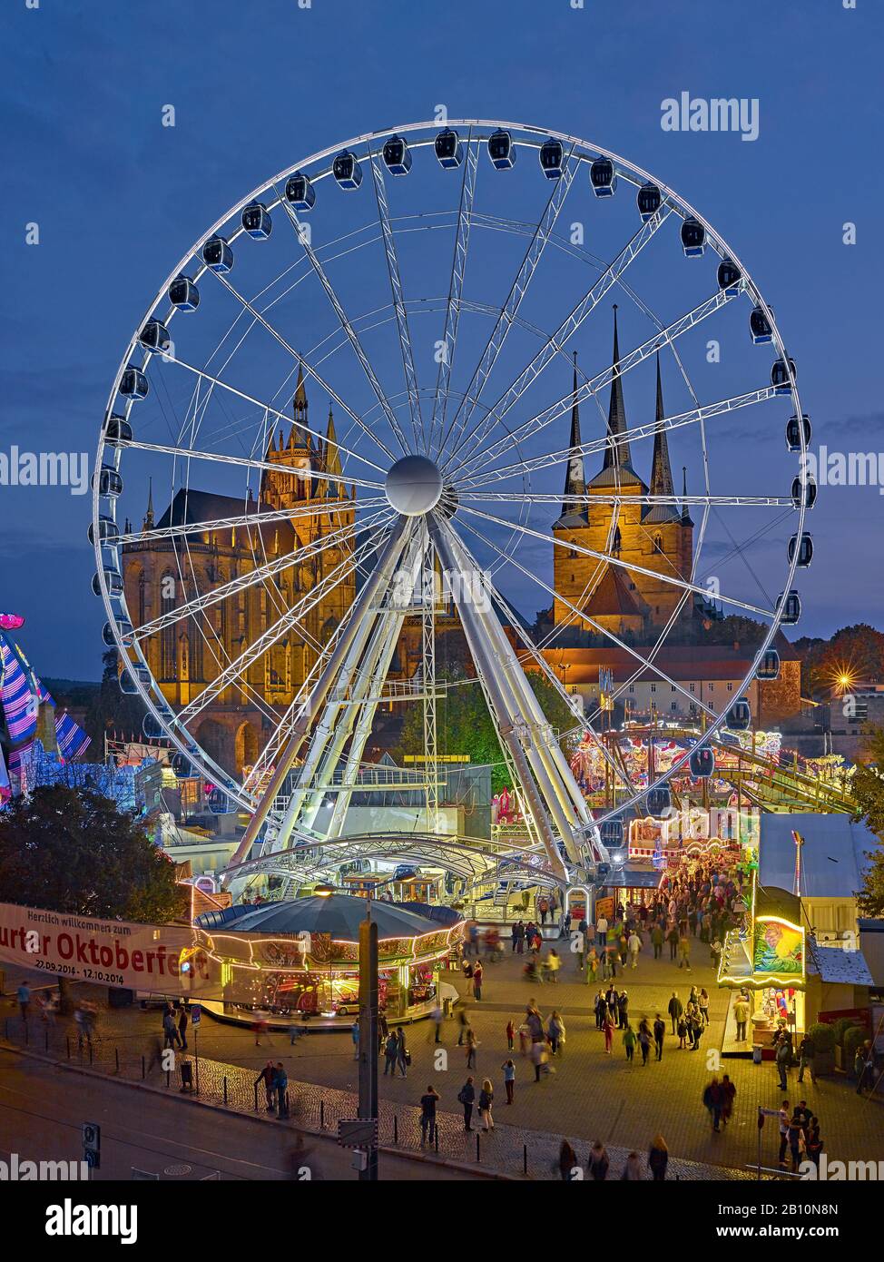 View erfurt ferris wheel cathedral hi-res stock photography and images ...