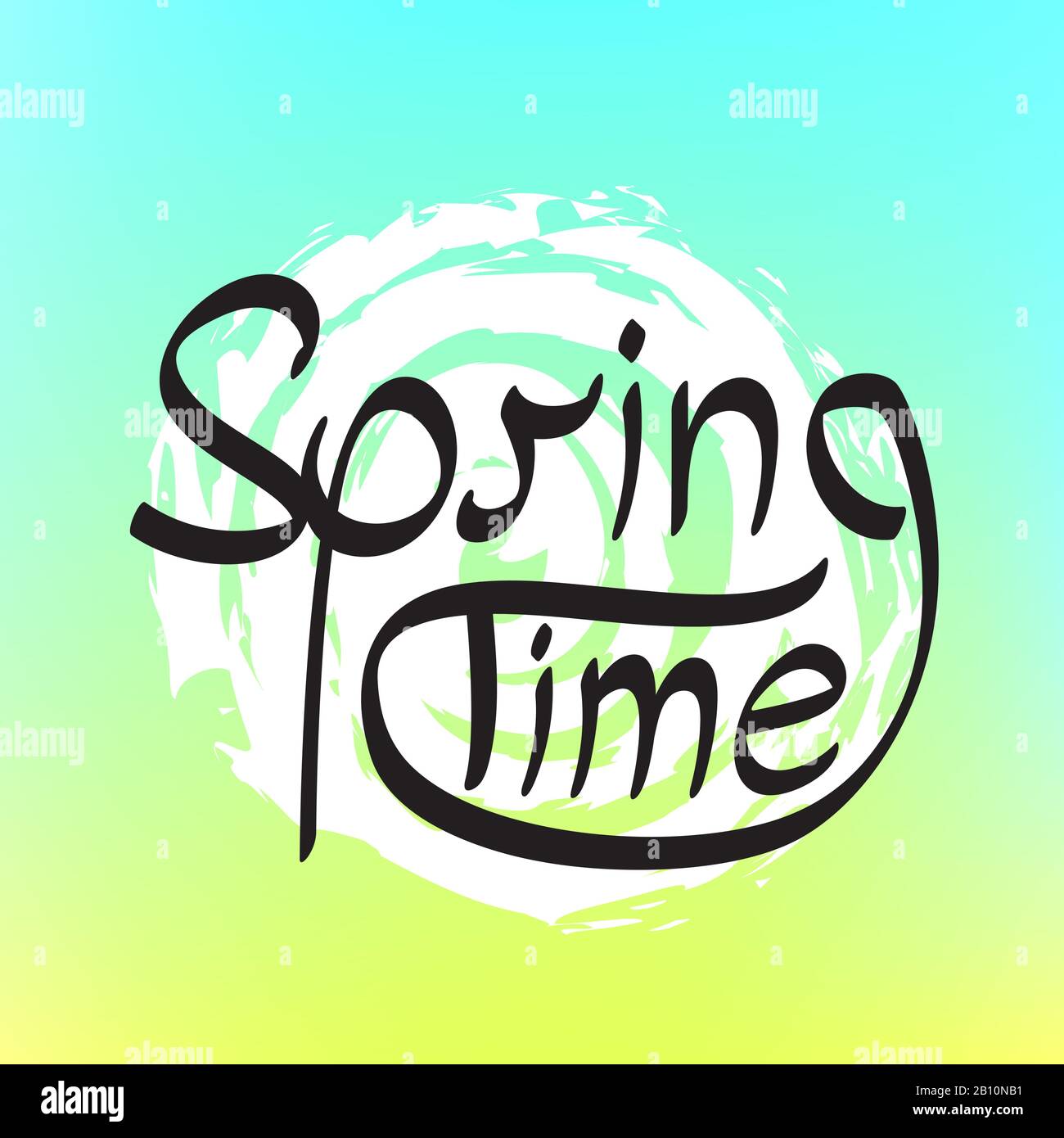 Spring time hand lettering Stock Vector Images - Alamy