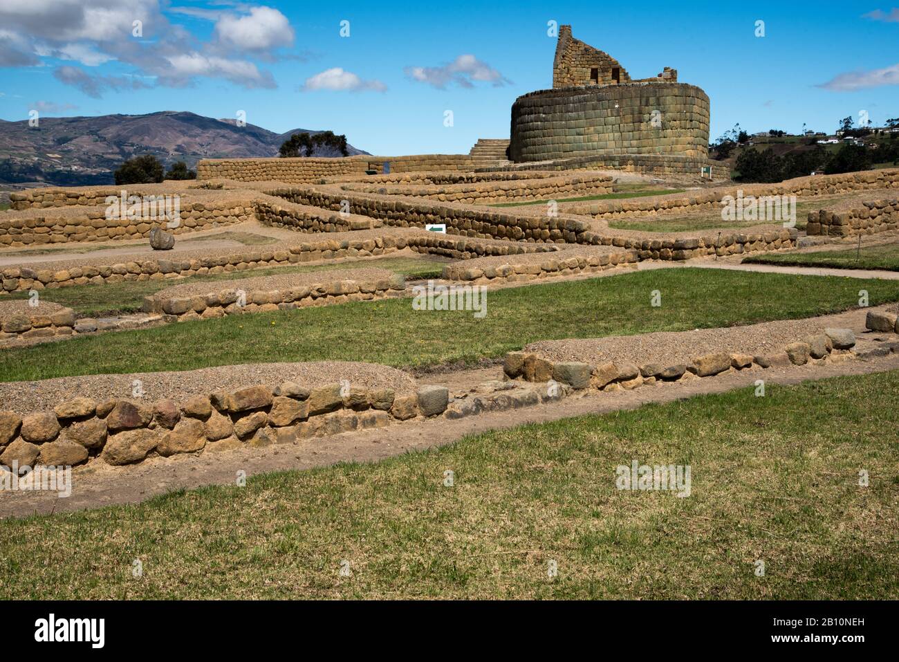 In Ingapirca the remains of the Elipse or Temple of the Sun built on ...