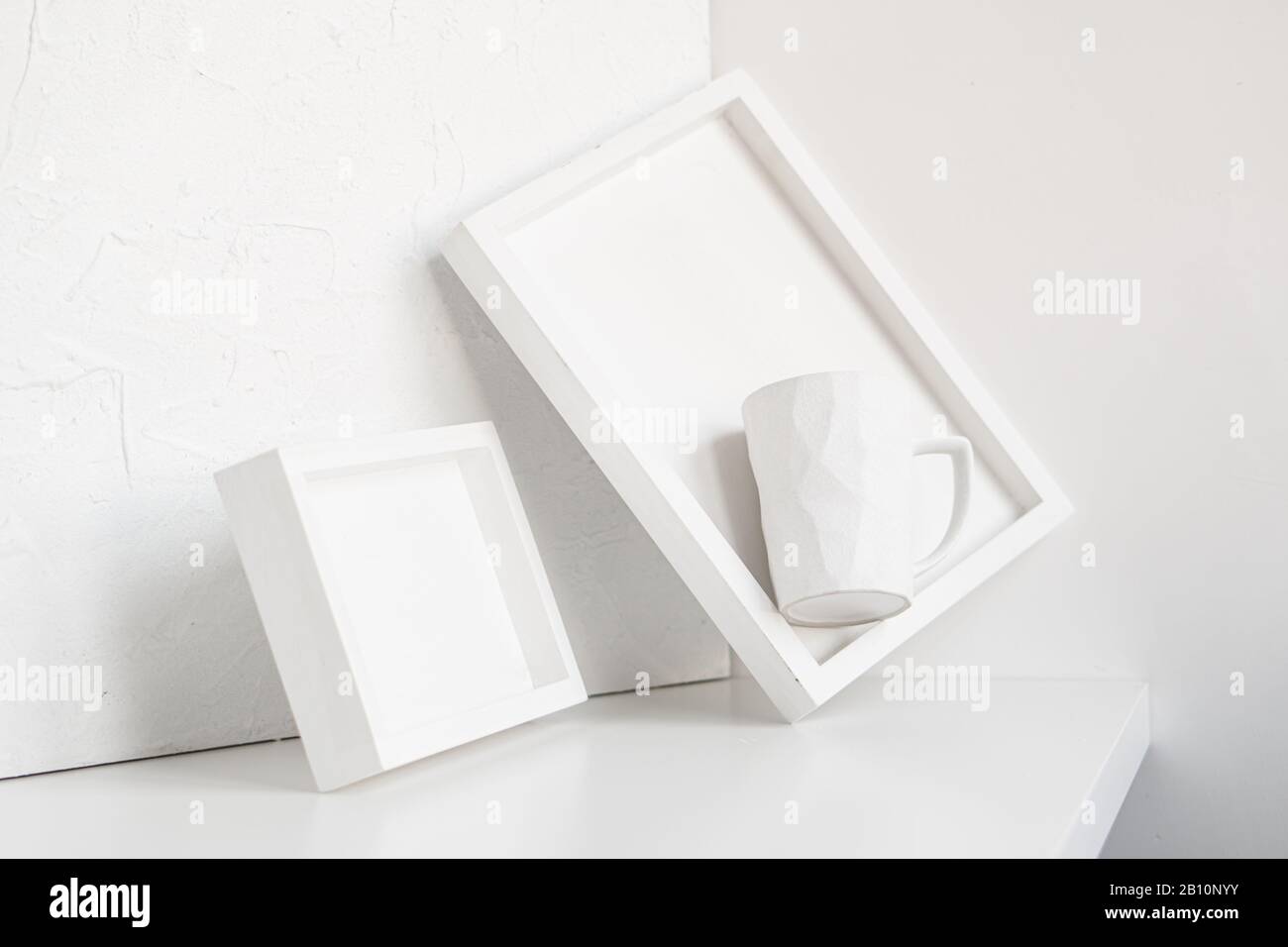 Abstract collection of different white objects, modern minimal decor ...