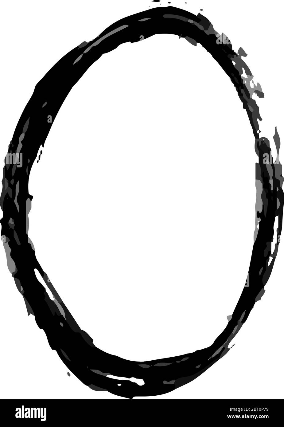 This is a illustration of Variation of handwritten brush circle Stock ...