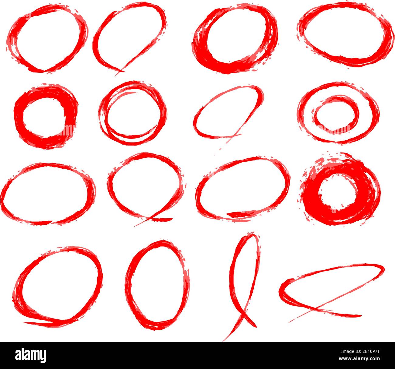 This is a illustration of Variation of handwritten brush circle Stock ...