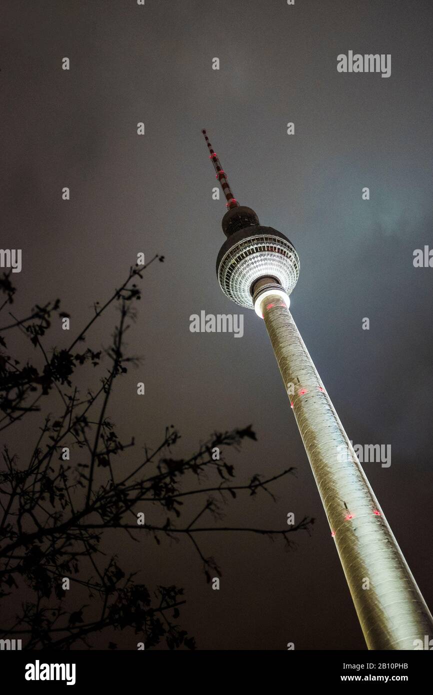 Tv tower at night hi-res stock photography and images - Alamy
